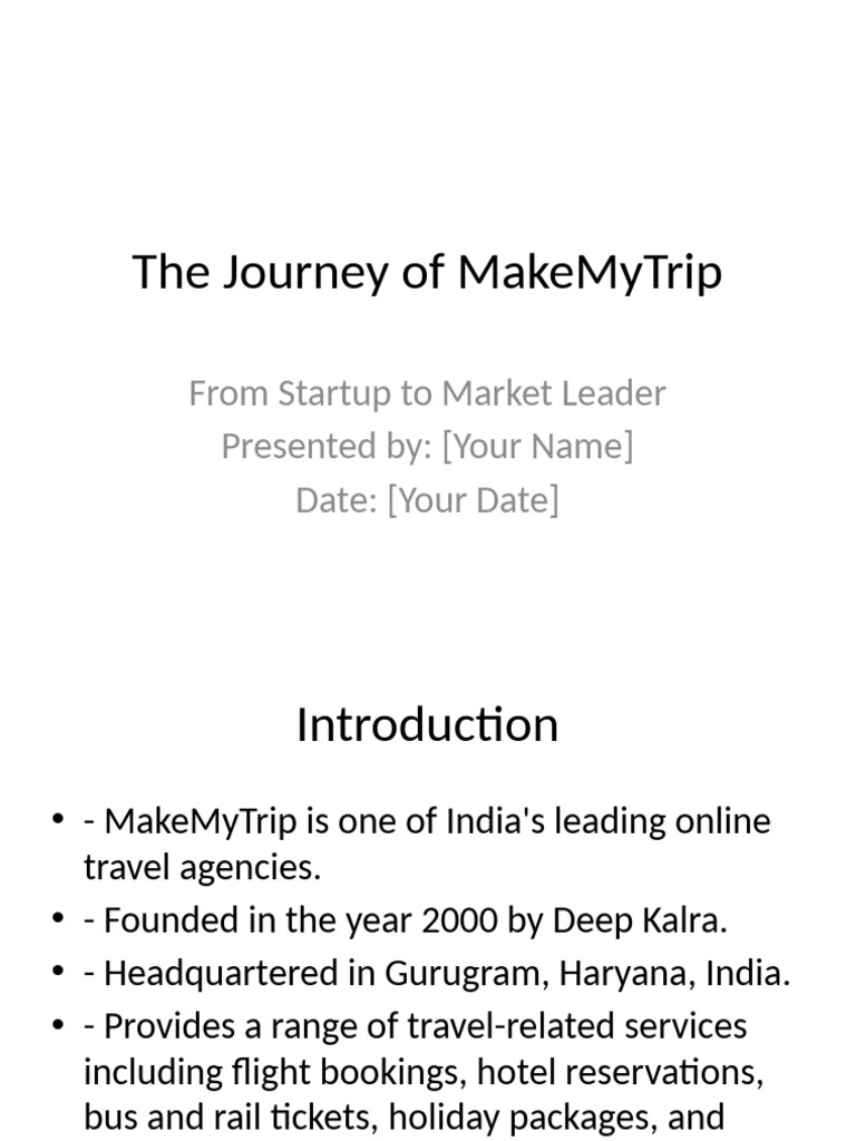 MakeMyTrip Journey Detailed | PDF | Economies | Business