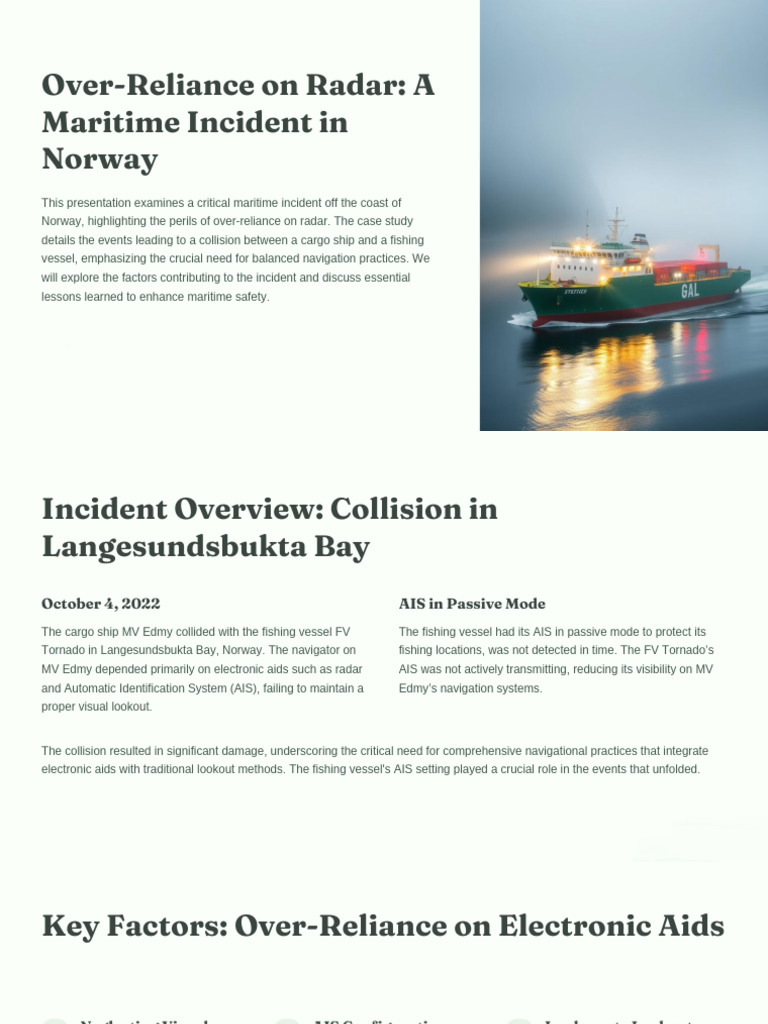 Over Reliance On Radar A Maritime Incident in Norway - PPTX - 20250220 ...