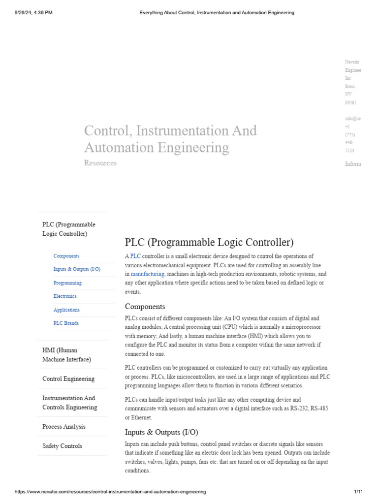 Subject A Topic IV - Control, Instrumentation and Automation Engineering - by Nevatio - Com ...