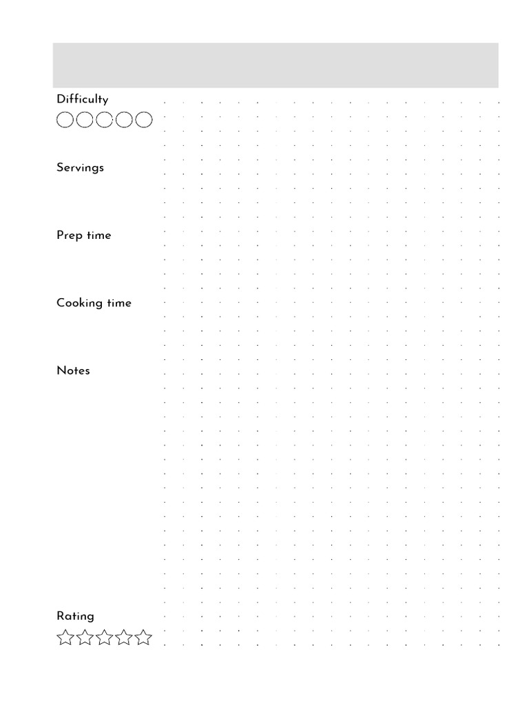 Recipe Inserts | PDF