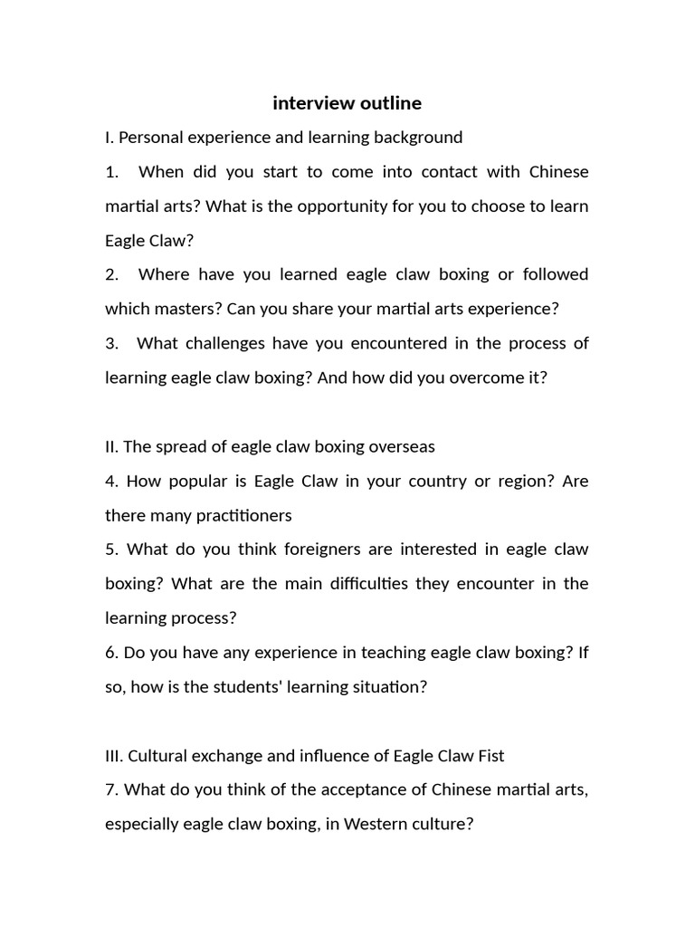 Interview Outline | PDF