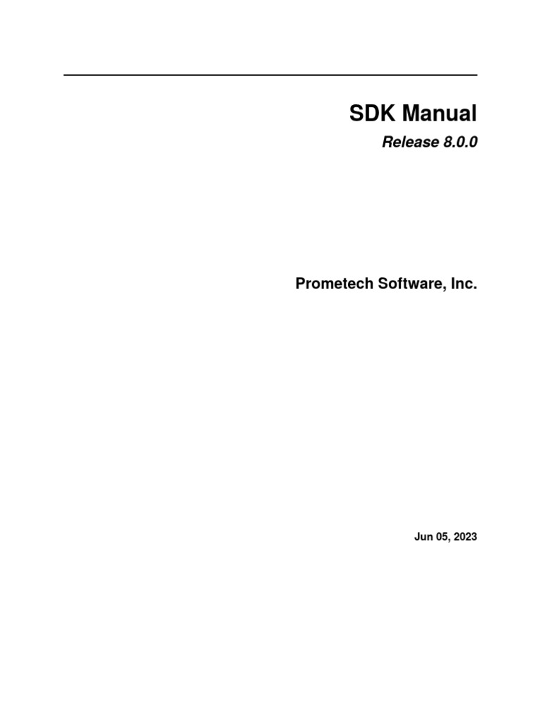 SDK Manual | PDF | Computer Engineering | Computer Libraries