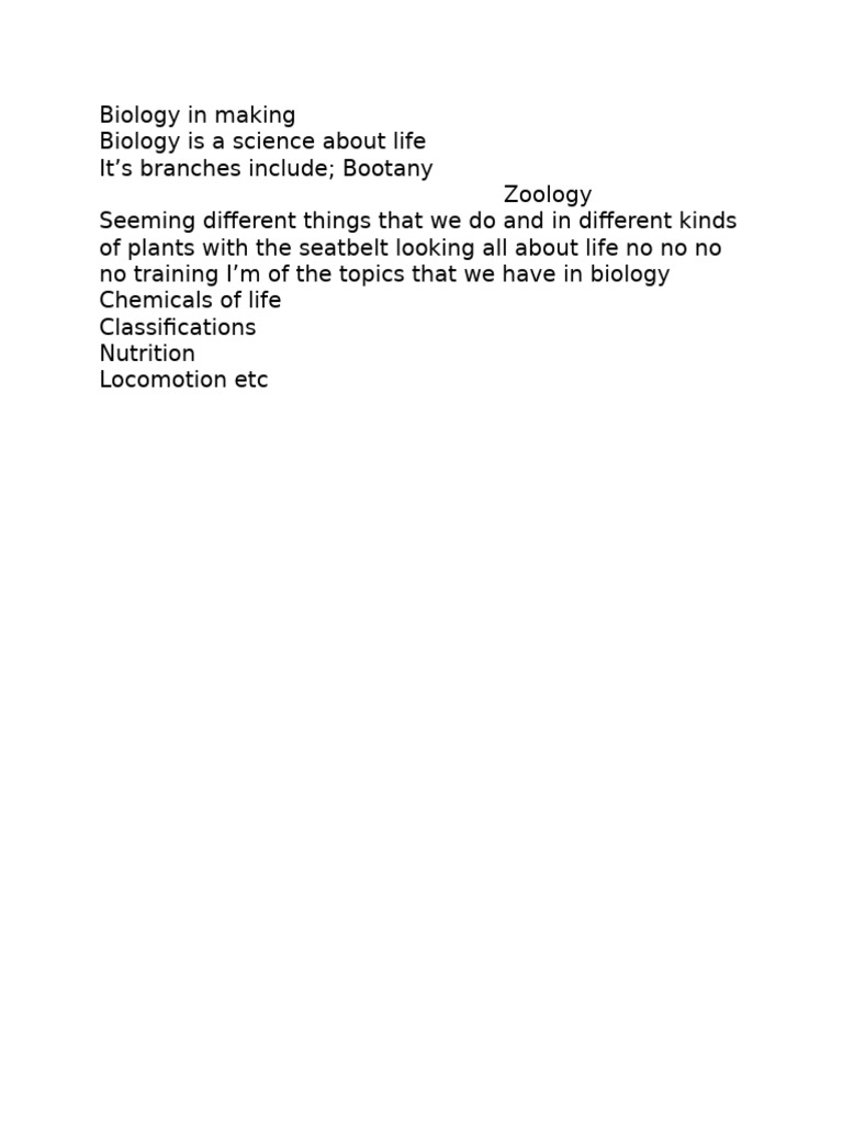 Biology in Making | PDF