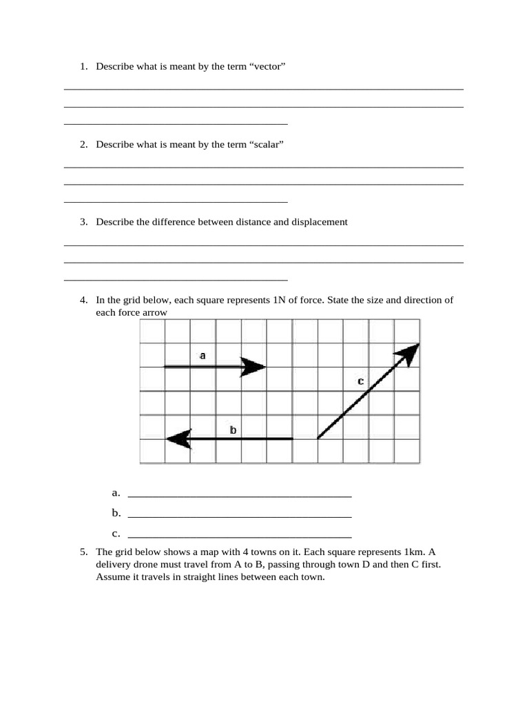 L1 Distance and Displacement Questions | PDF