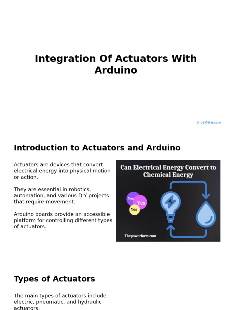 Integration Of Actuators With Arduino Pdf Actuator Arduino 1286