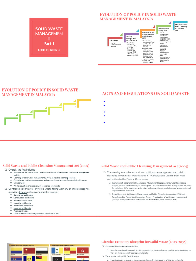 Solid Waste Management Lecture Part 1 | PDF | Waste | Municipal Solid Waste