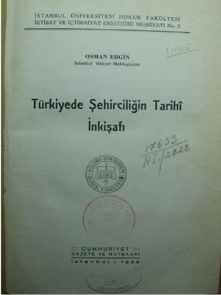 5531-Turkiyede Shehirchilighin Tarixi Inkishafi-Osman Nuri Ergin-1936 ...