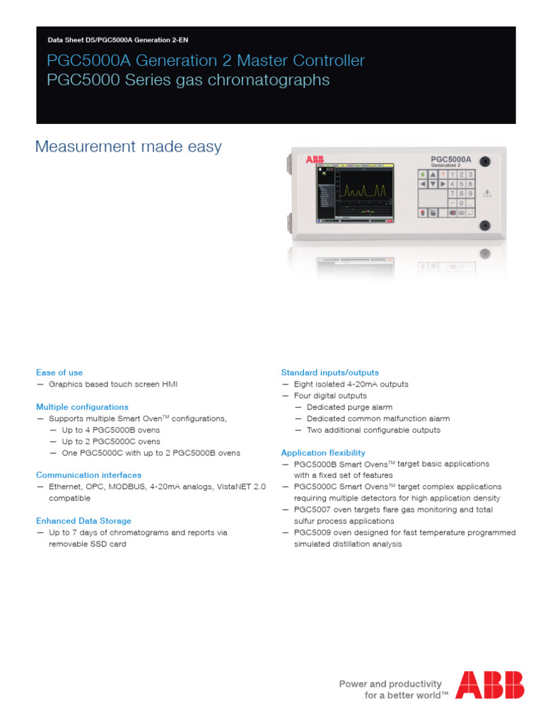 prod-PGC5000A Generation 2 | PDF | Humidity | Gas Chromatography