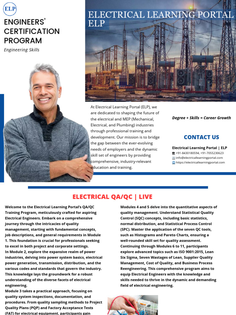 Electrical QA/QC Training Program | PDF | Quality Assurance | Six Sigma