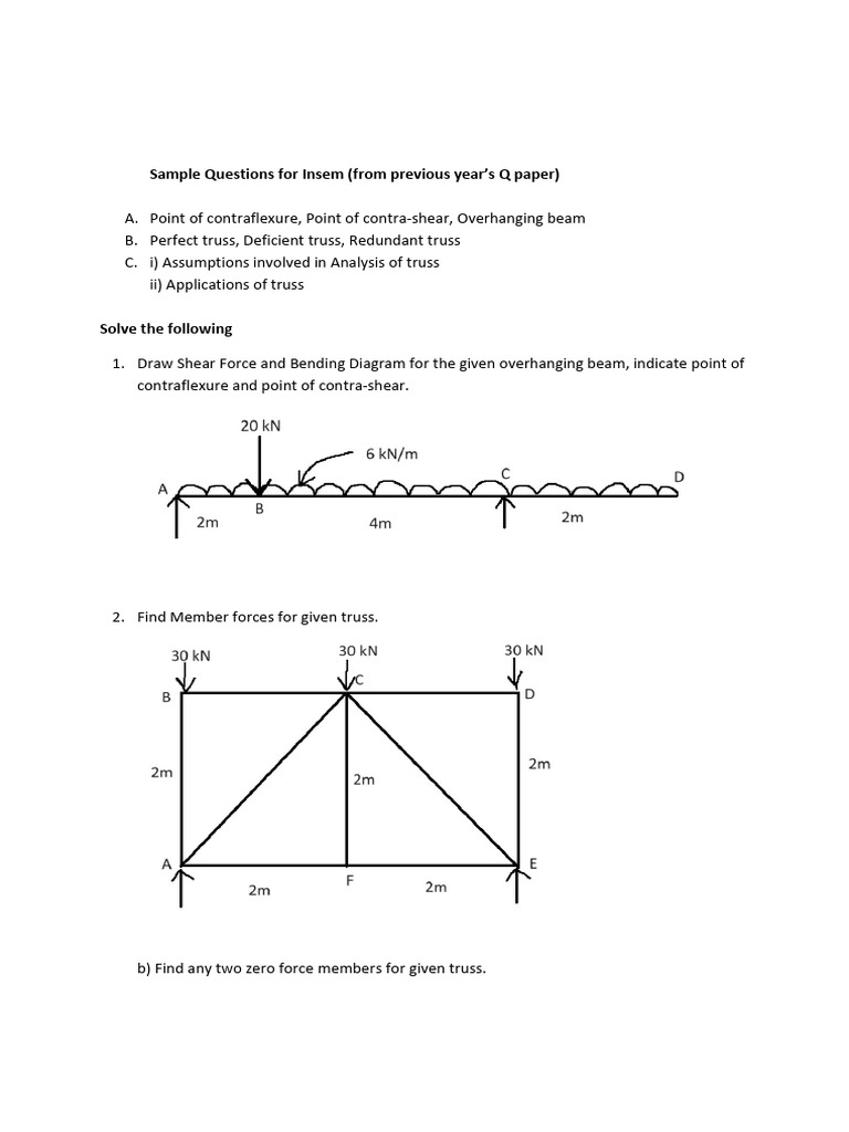 Sample Questions For Insem | PDF