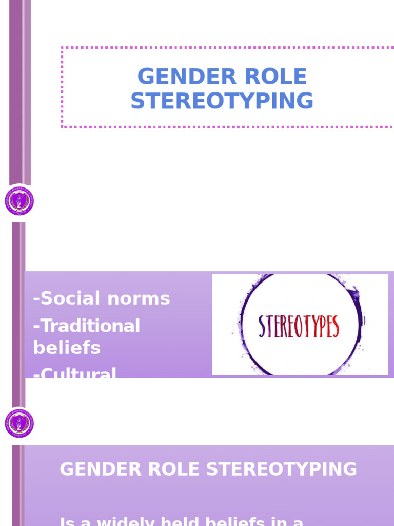 GENDER ROLE STEREOTYPING | PDF | Gender Role | Gender