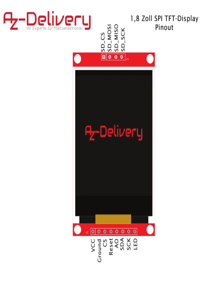 1,88 TFT Display Pinout | PDF