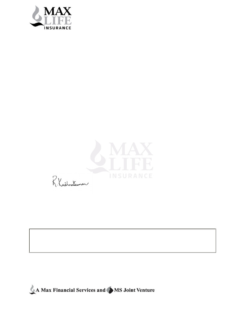 MaxLifePP 2019.12.25.14.53.12 | PDF | Insurance | Life Insurance