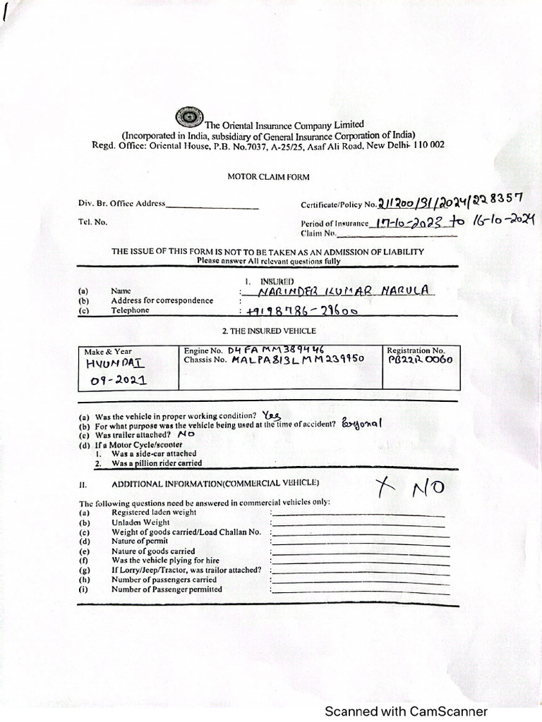 Claim Form | PDF
