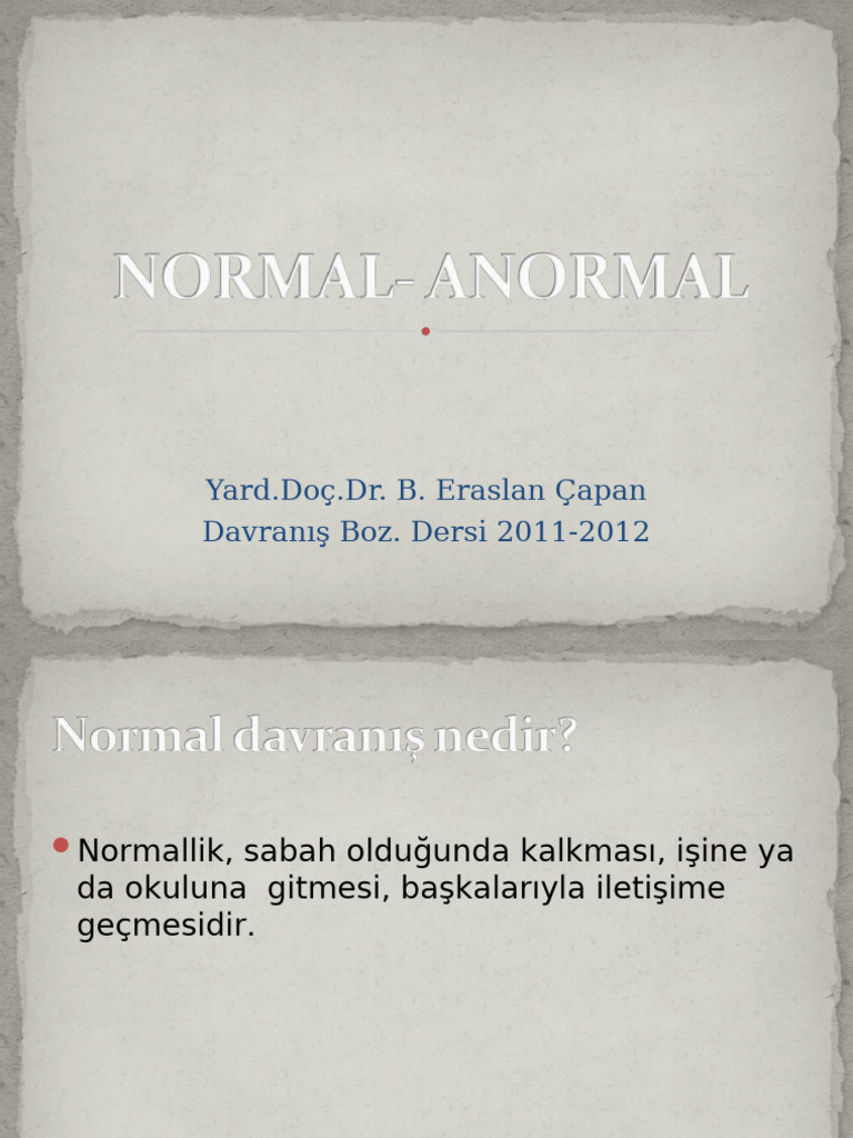 Normal Anormal | PDF