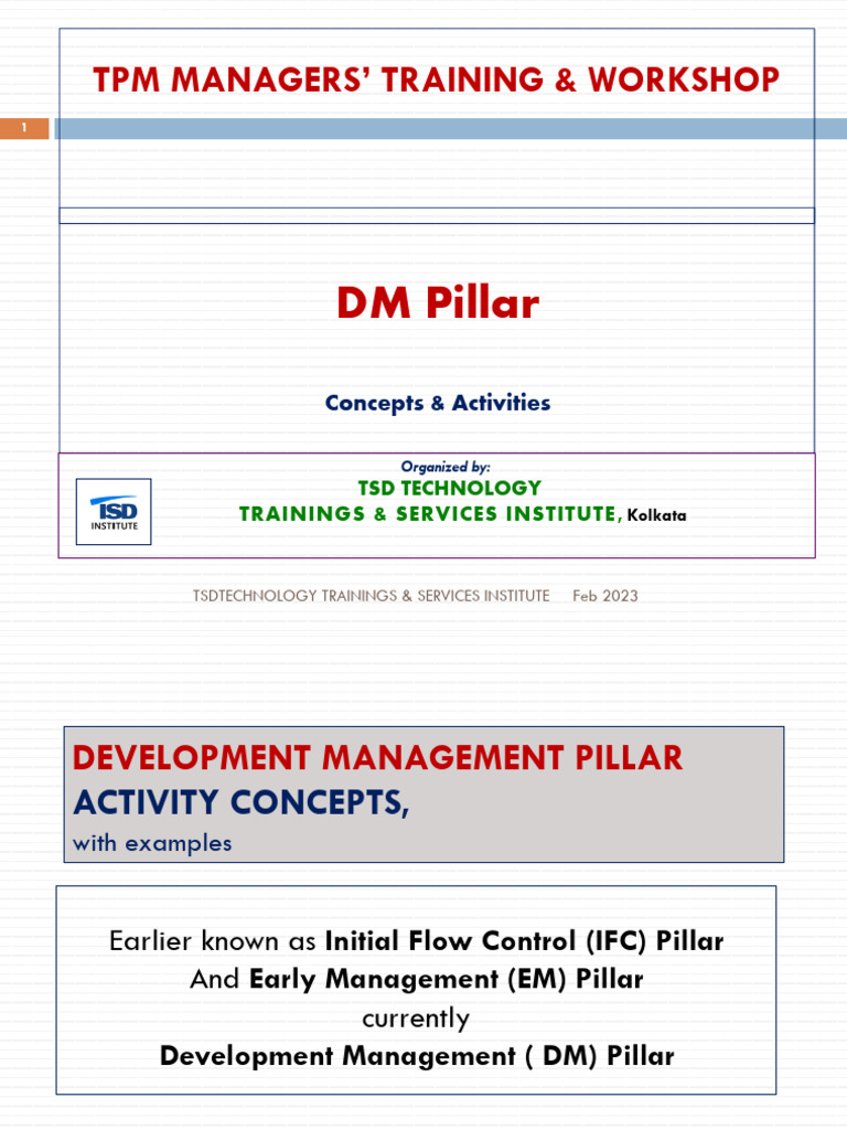 DM Pillar Training: New Equipment Development | PDF | Life Cycle ...