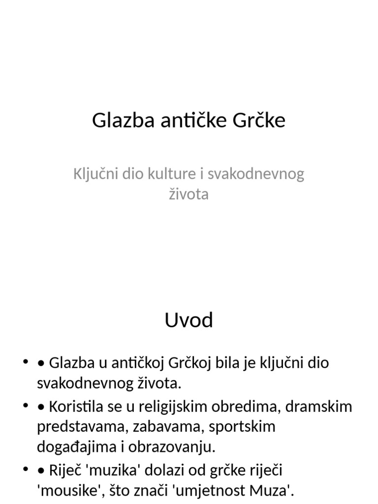 Glazba Anticke Grcke | PDF