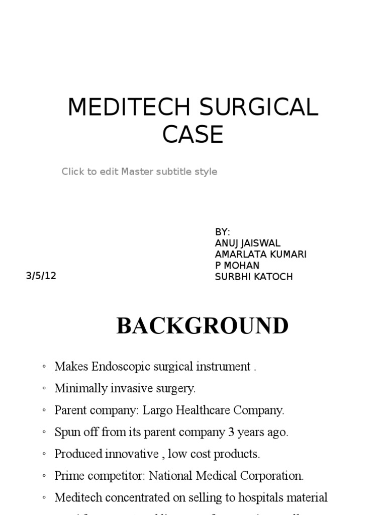 Meditech Surgical Pdf Inventory Surgery