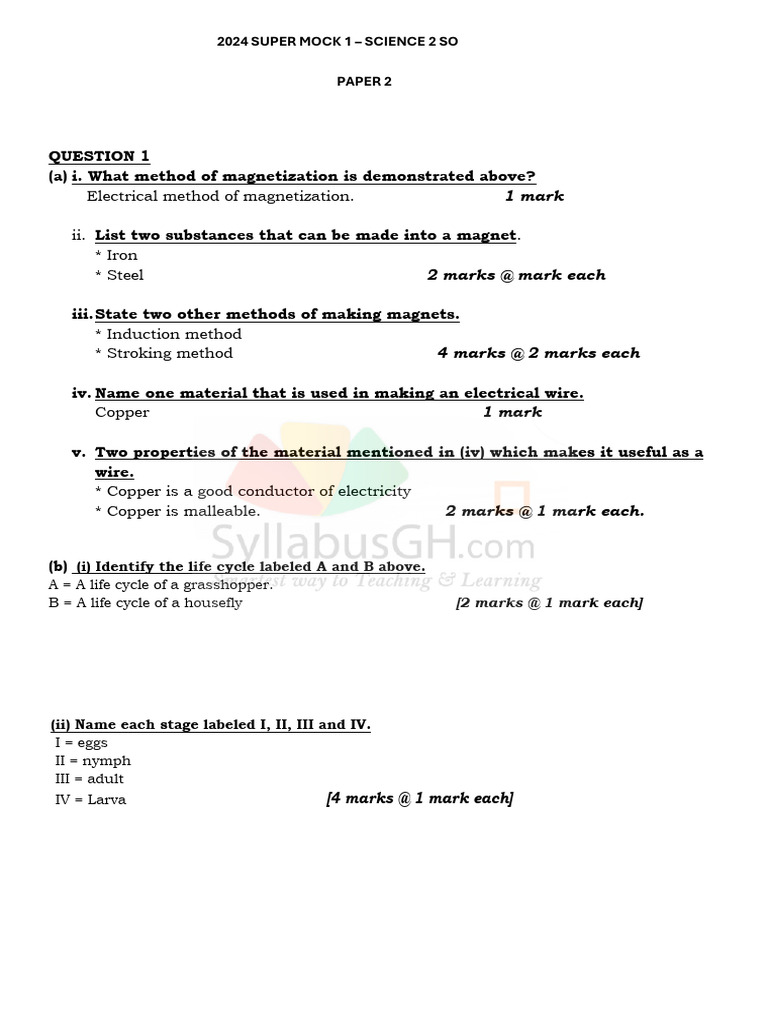Science Concepts: Magnetization, Life Cycles, Heat Transfer | PDF ...