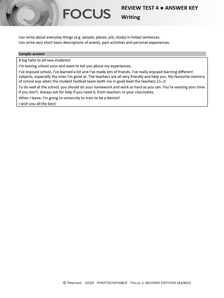 Writing Skills Review and Assessment | PDF | Grammar | Communication