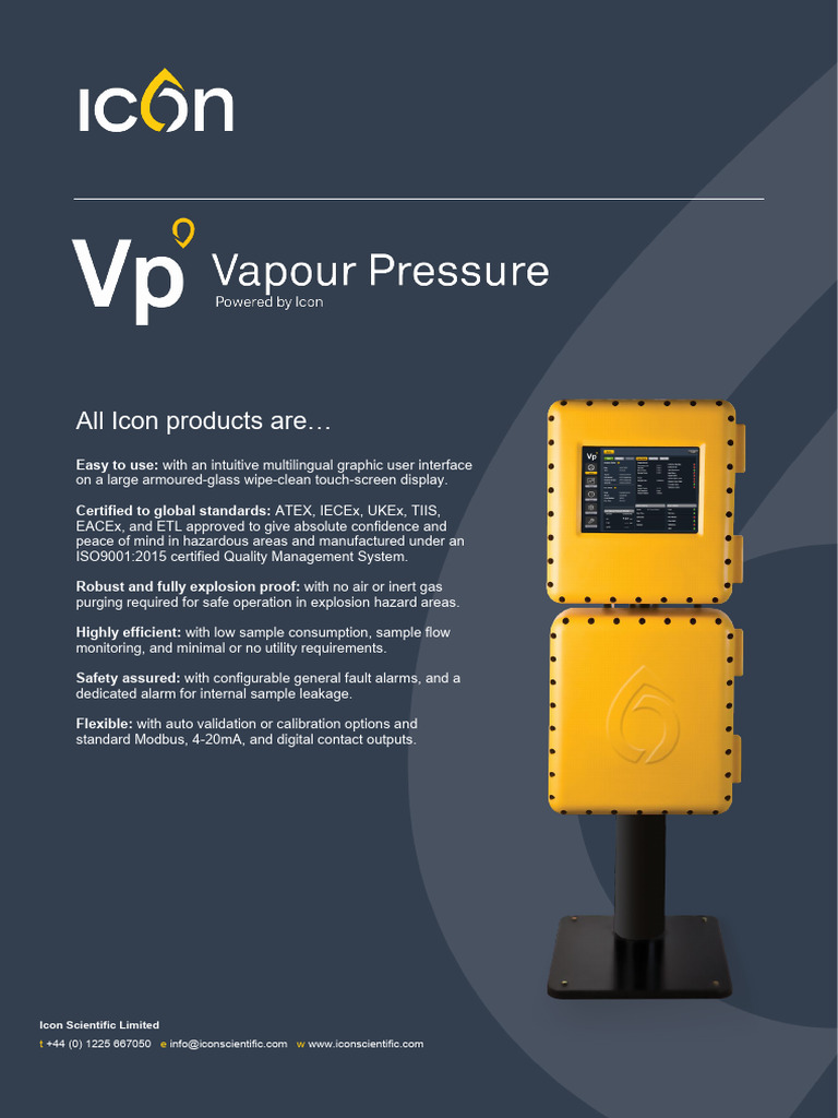 Icon Vapour Pressure Analyser Overview | PDF | Pressure | Vapor