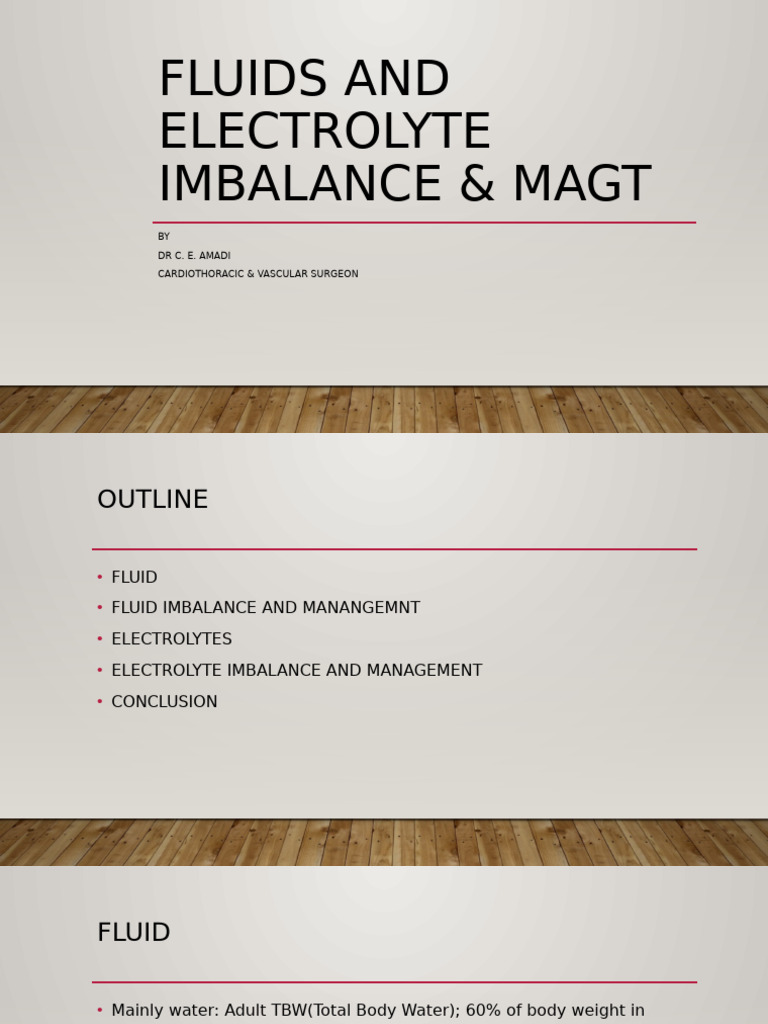 Fluid and Electrolyte Imbalance Management | PDF | Diseases And ...
