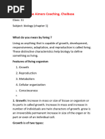 Class 11 Biology Topicwise Notes 2024 25 Chapter 1 The Living World ...