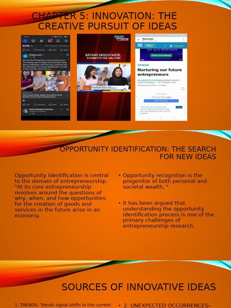 Innovation and Opportunity Identification | PDF | Entrepreneurship ...