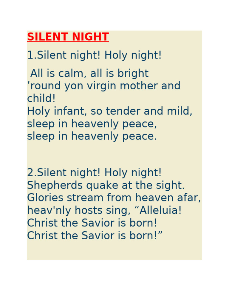 Silent Night | PDF