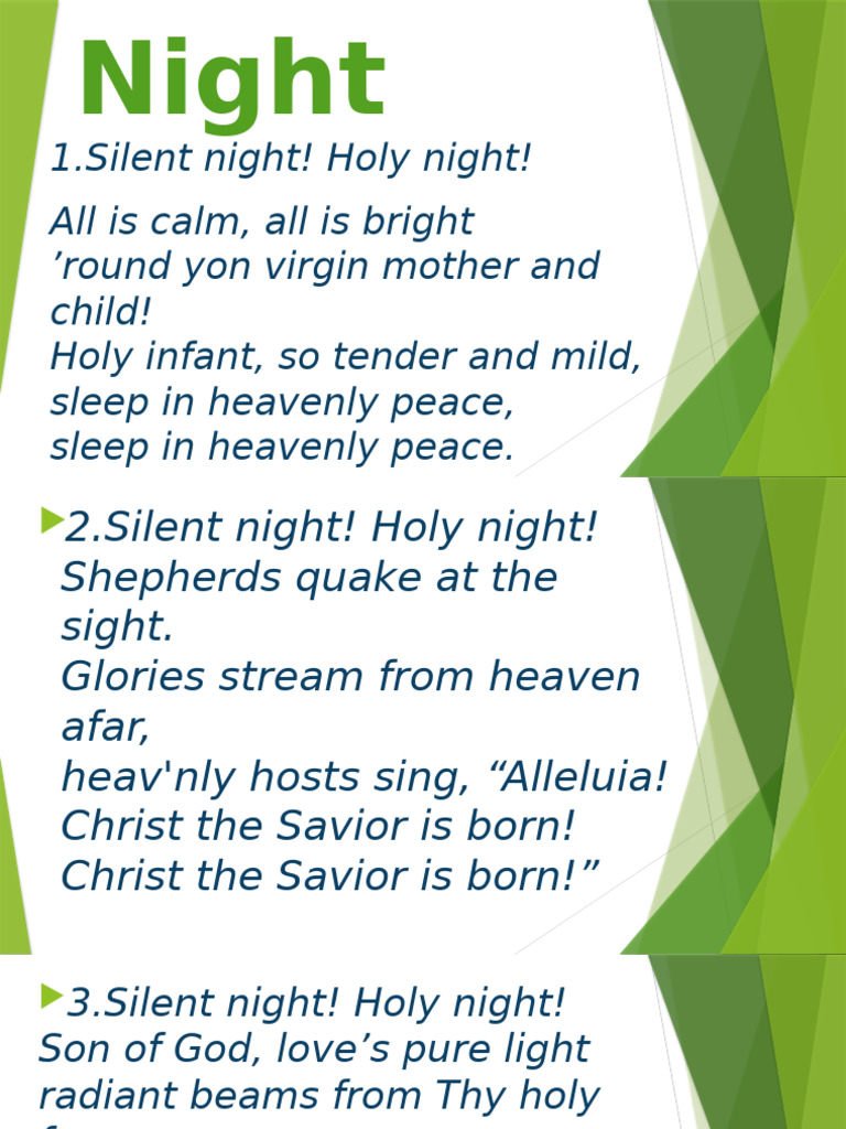 Silent Night Lyrics and Meaning | PDF