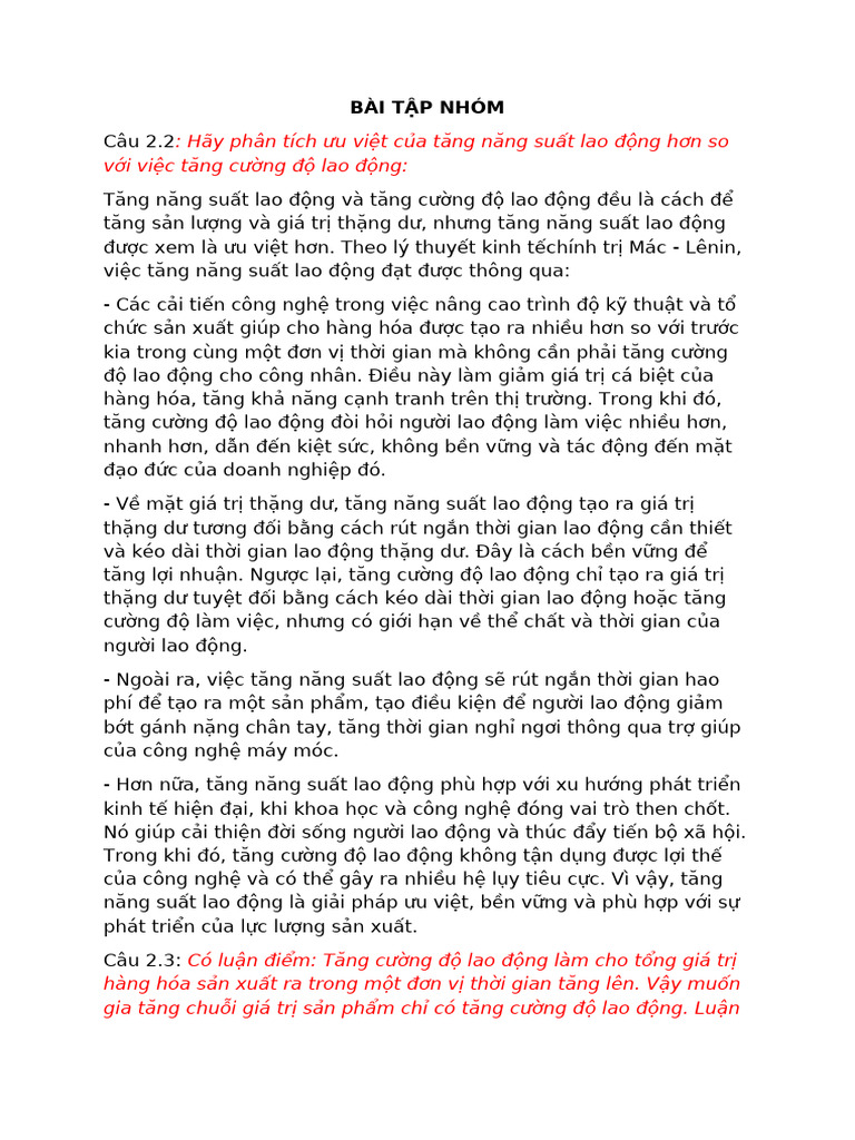 Bài Tập Nhóm Ktct | PDF