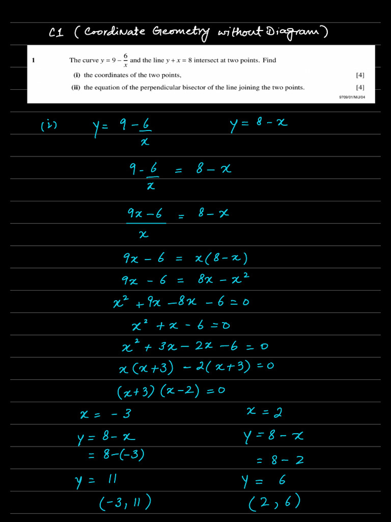c1-c3 Coordinate Geometry p1 | PDF | Differential Geometry | Algebraic ...