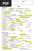 Tense Exercises with Answers PDF | PDF | Grammatical Tense | Verb