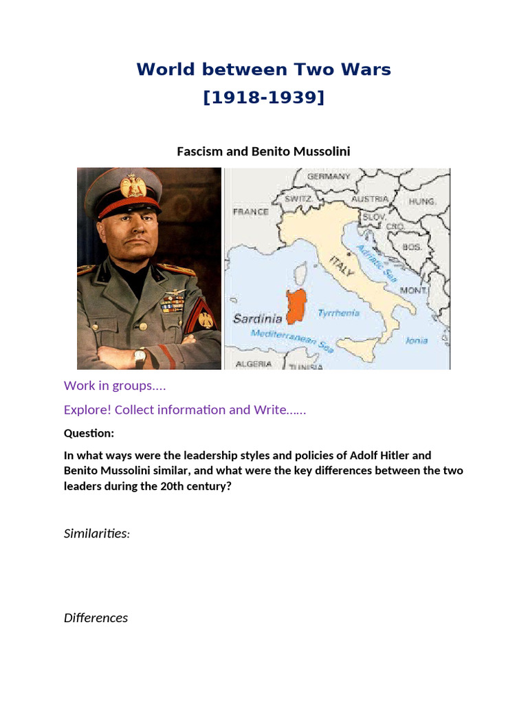 Mussolini's Fascism: Key Facts & Events | PDF | Benito Mussolini | Fascism