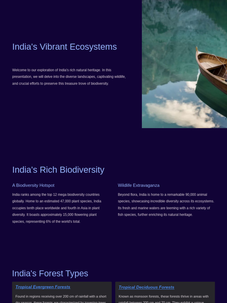 India's Diverse Ecosystems and Biodiversity | PDF | Forests | Forest ...