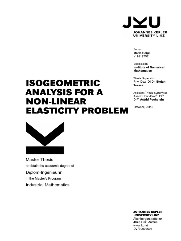 Isogeometric Analysis for a non-linear elasticity problem | PDF ...