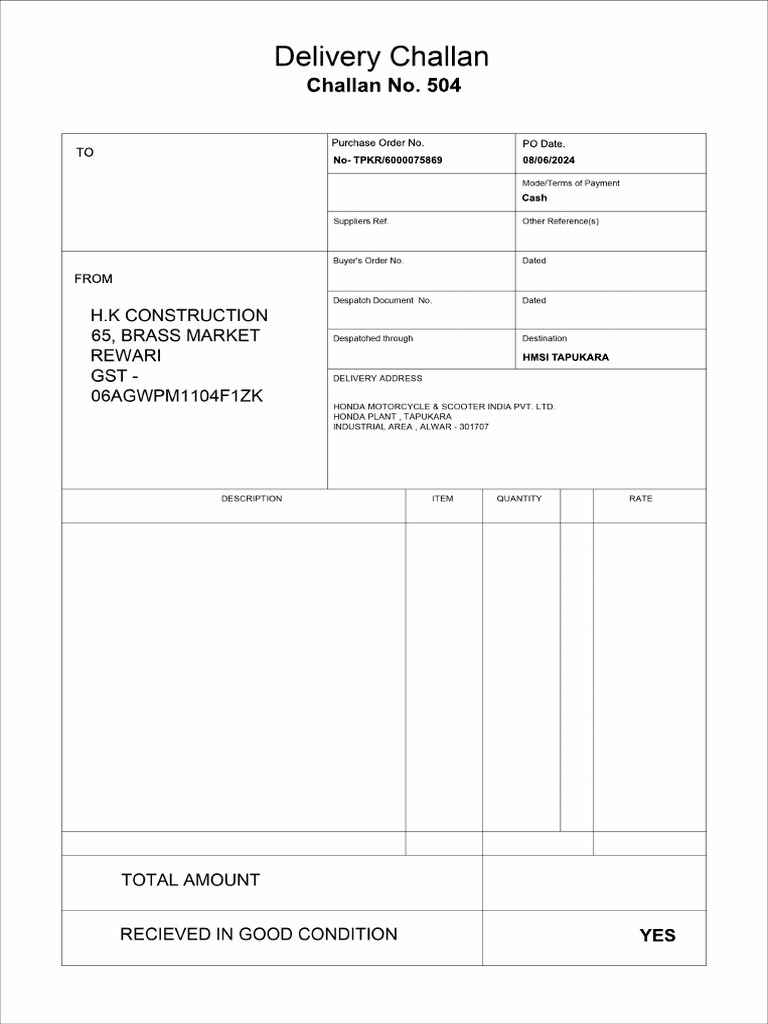 Challan No 504 | PDF