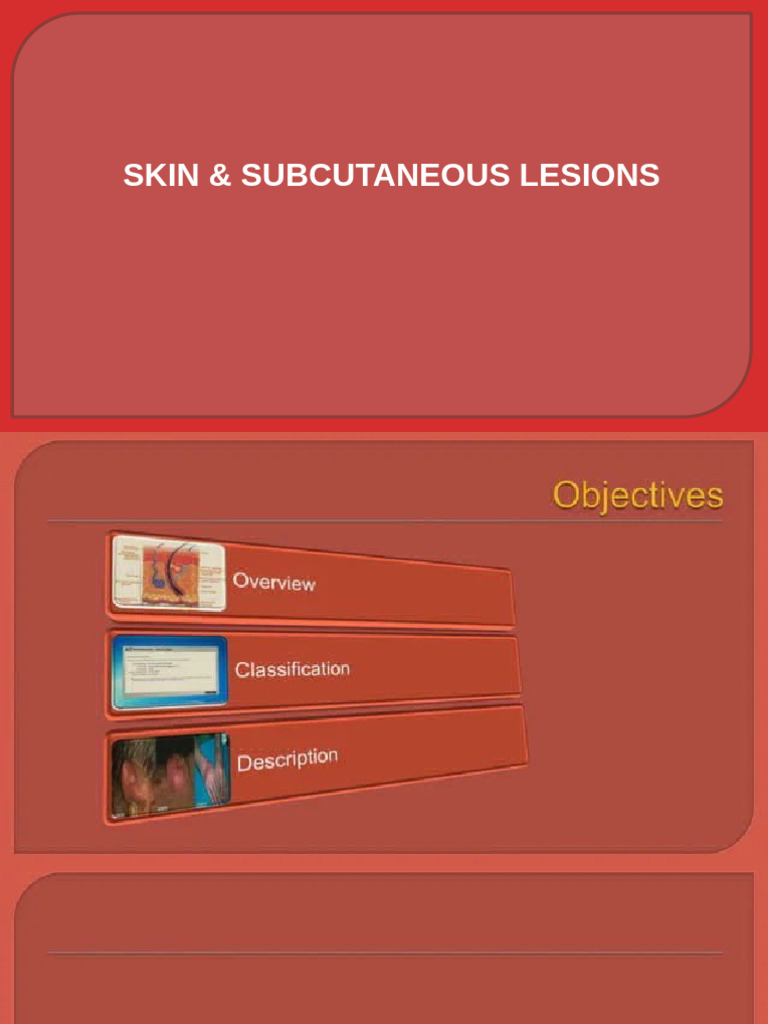 Skin & Subcutaneous Lesions | PDF