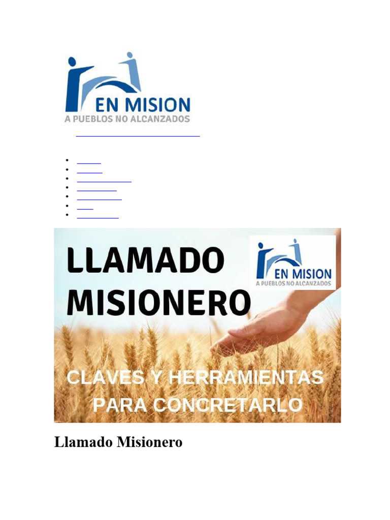 Misiones | PDF | Dios | Oración
