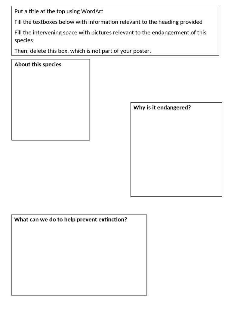 Endangered Poster Template | PDF