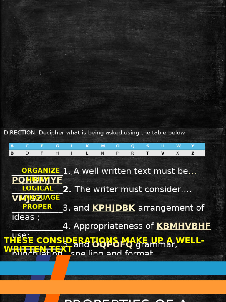 Properties of a Well-Written Text | PDF | Word | Camera