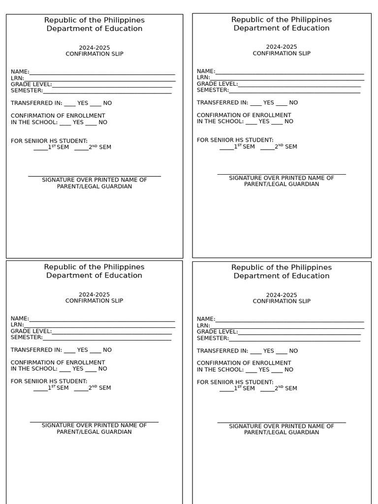 confirmation slip | PDF | Philippines | Public Administration