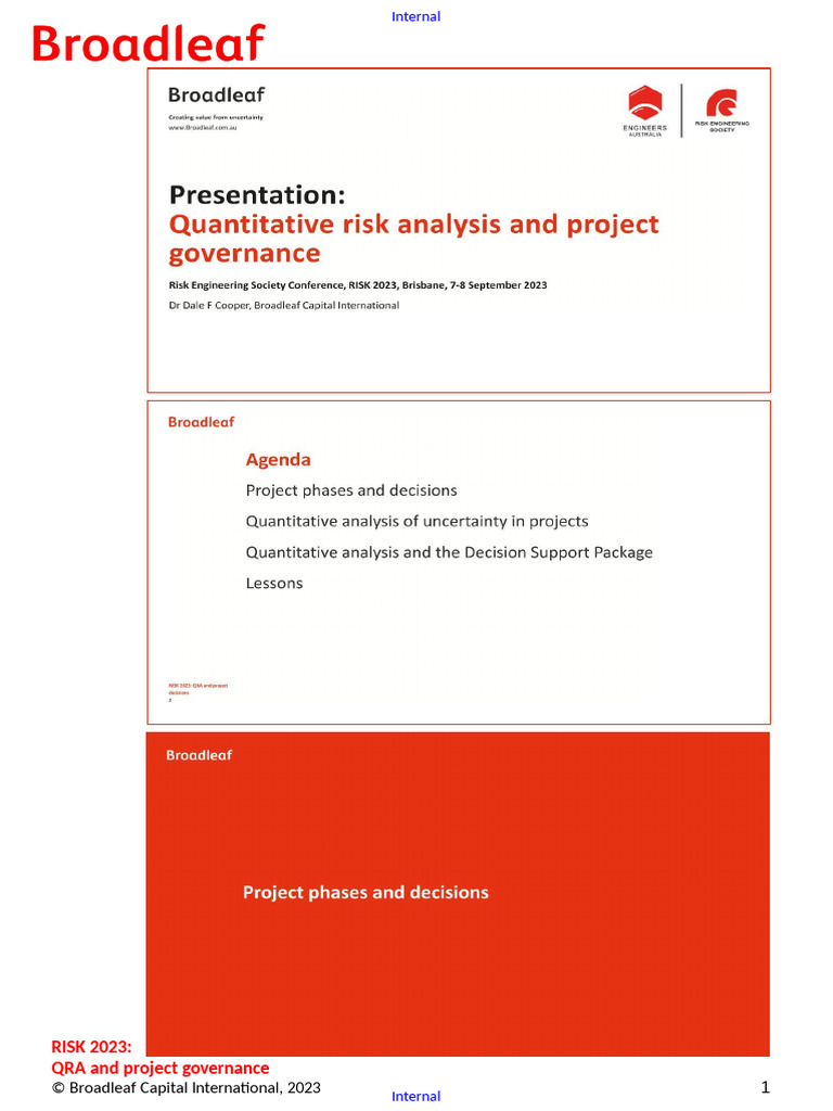 QRA and Project Governance Presentation 3 | PDF