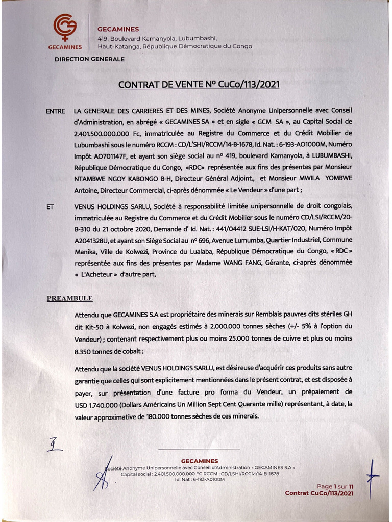 CONTRAT | PDF