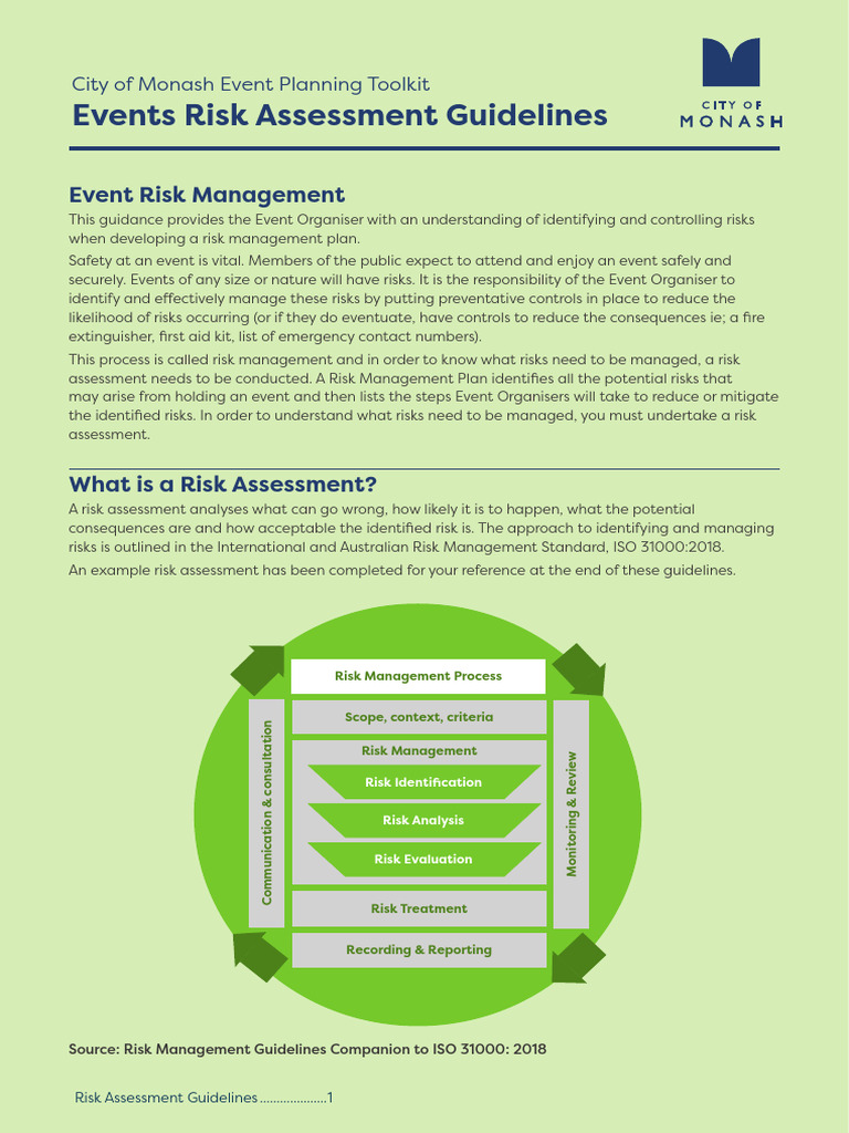 Event Risk Assessment Guidelines | PDF | Risk | Risk Management