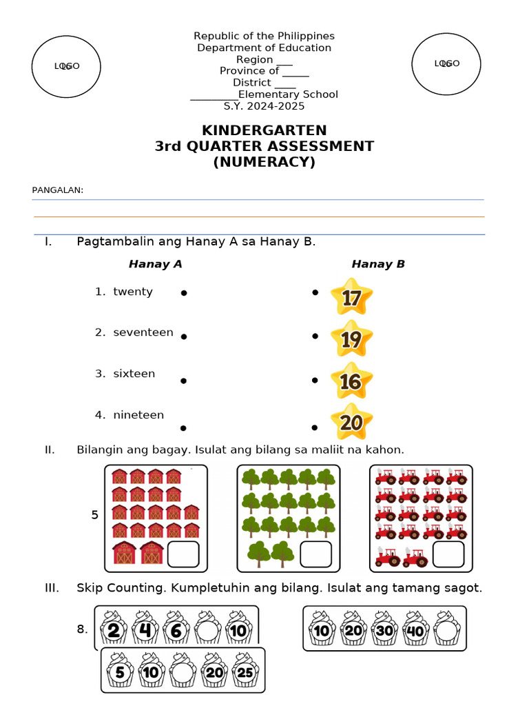 Q3.Exam - Numeracy.matatag File | PDF