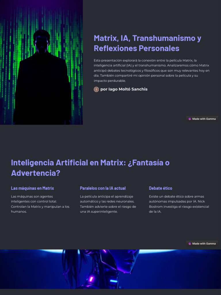Matrix: IA y Transhumanismo en Debate | PDF