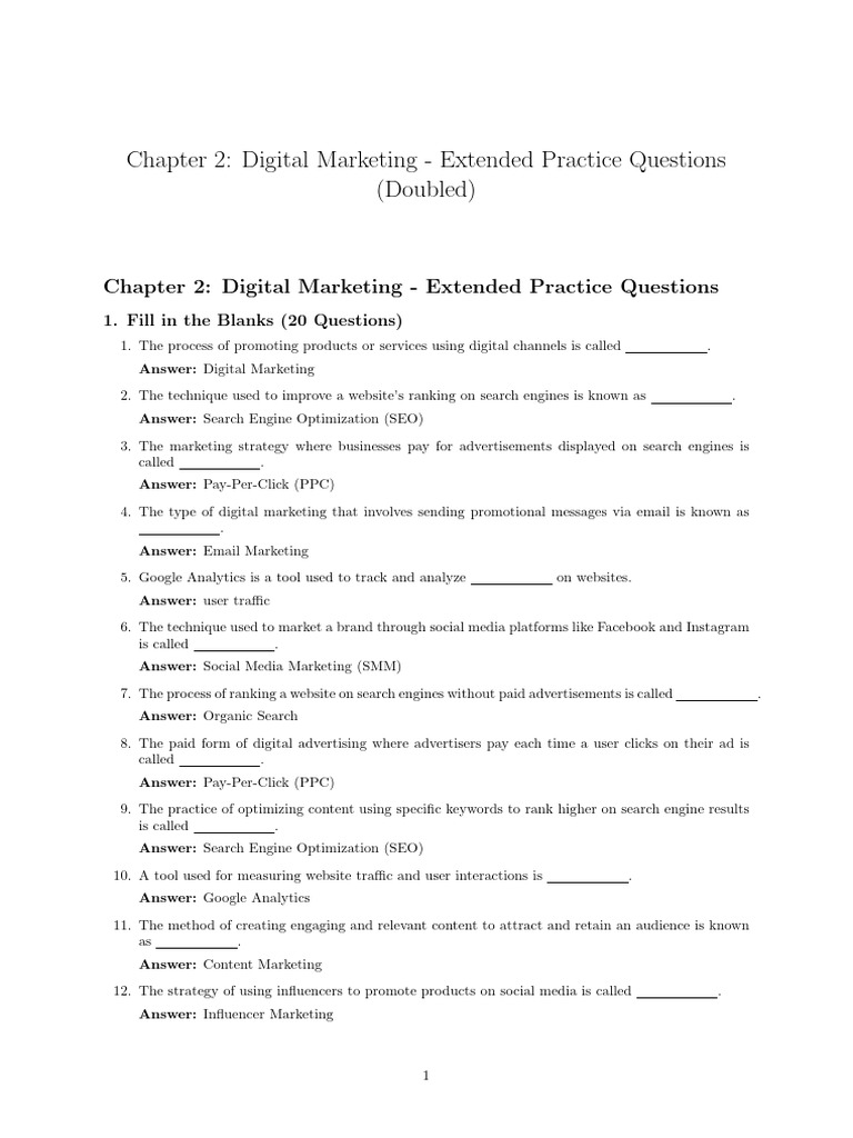Chapter 2 Digital Marketing | PDF | Digital Marketing | Search Engine Optimization