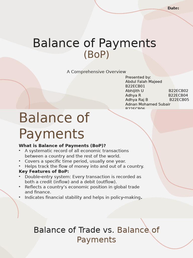 Understanding Balance of Payments (BoP) | PDF | Balance Of Payments ...