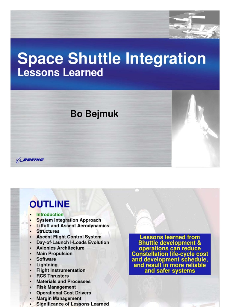 Space Shuttle Integration Lessons Learned | PDF | Space Shuttle | Space ...